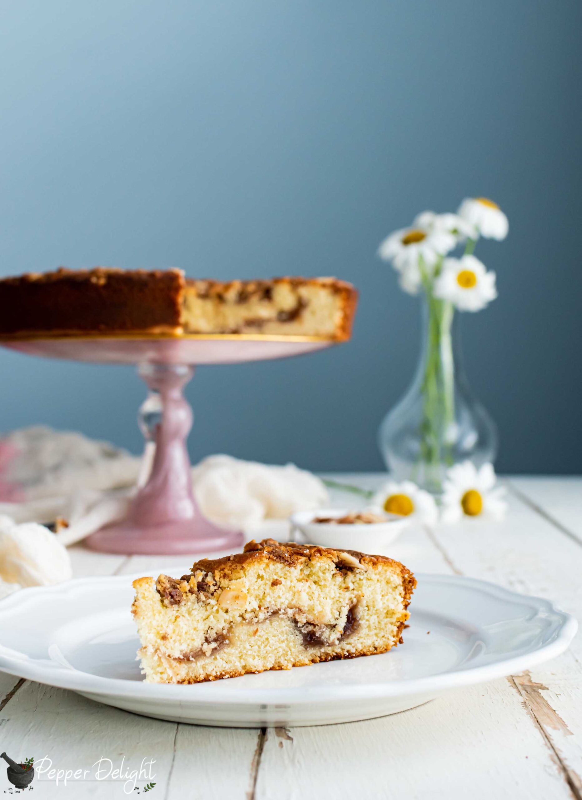 Coffee Cake with Jam Filling - Pepper Delight